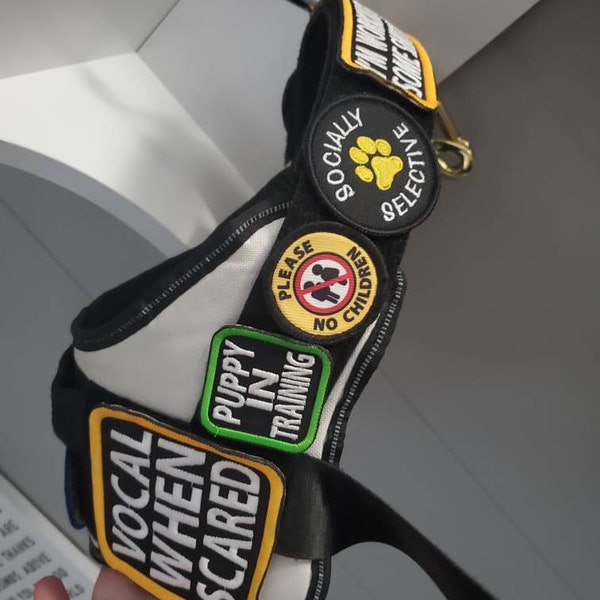 Socially Selective Embroidered Dog Patch | 3-inch Round Patch | Patch ...