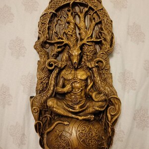 Cernunnos Cernun Wood Horned God Celtic God Altar Statue - Etsy Canada