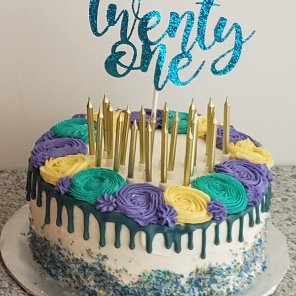 Twenty One Cake Topper, Twenty Two Cake Topper, Twenty Three Cake ...