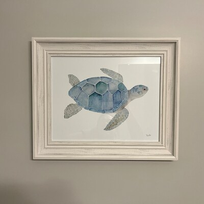 Blue Shell Wall Decor, Set of 3 Art Prints, Conch Shell, Starfish, Sand ...