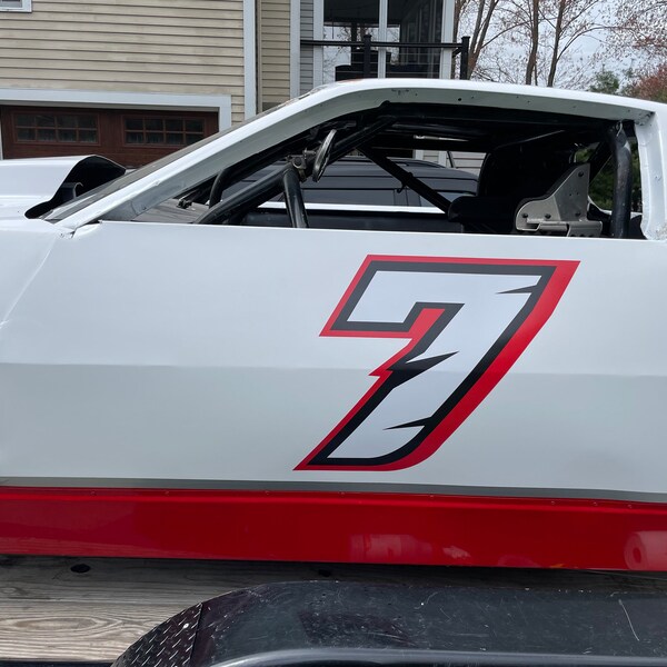 SET OF 2 Custom Race Numbers - Custom Number Decals - Racing - Car ...