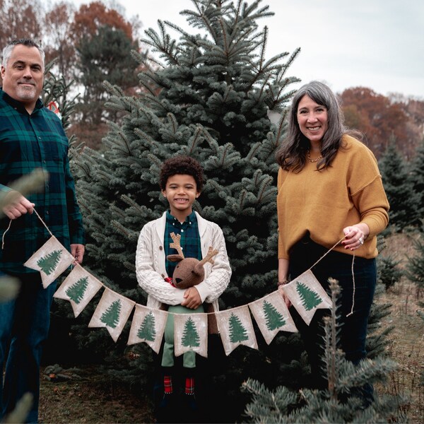 Rustic Tree Banner; Burlap Tree Banner; Christmas Tree Banner - Etsy