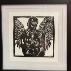 Vampire Bat Linocut Print From My 'horror High' - Etsy UK