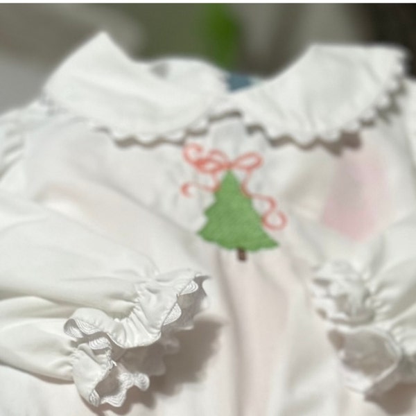 Christmas Tree Trio Machine Embroidery Design, Sketch Stitch Embroidery ...