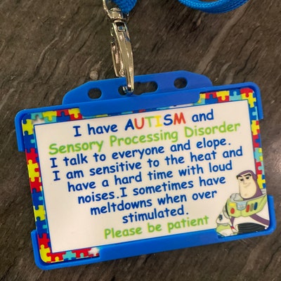 Autism Awareness ID Card and Lanyard - Etsy