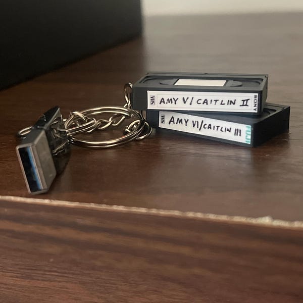 Custom VHS Movie Keychain | Personalized Video Tape Bag Charm | 3D ...