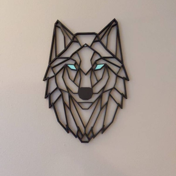 Geometric Wolf - Hanging Wall Art - Wolf Wall Decor - Wolf Head - Wolf ...
