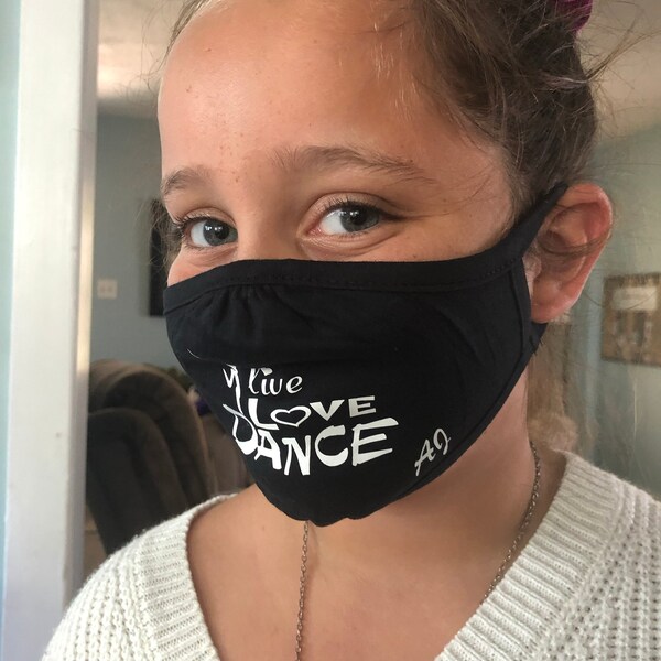 Youth Dance Mask - Youth Dance Face Covering - Youth Dance - I Love ...