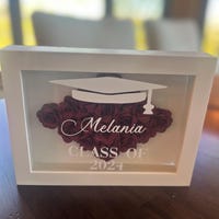 Dog Paw Flower Shadow Box | Dog Paper Flower Box | Customized Gift for ...