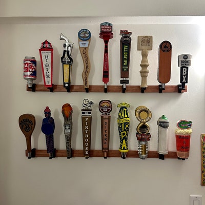 Tap Handle Wall Display stand Off Holds 7 Tap Handles 24 Wide - Etsy