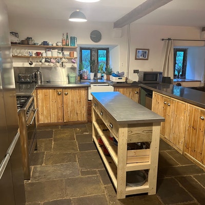 Rustic Breakfast Bar Kitchen Island - Etsy UK