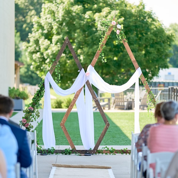 Diamond Shaped Wedding Arch Set: Alder Wood Arbor Decor - Etsy