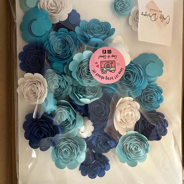 Mini Paper Flowers, Rolled Paper Flowers, Mini Roses, Flowers for Cap ...