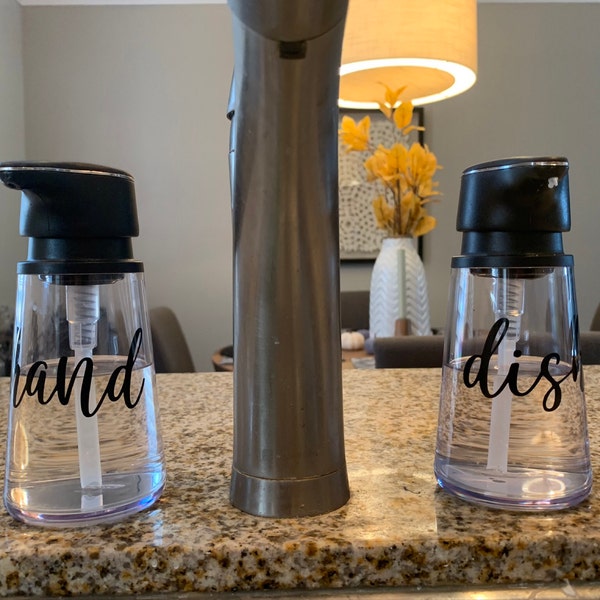 Soap Label Decals / Kitchen Decor / Hand Soap Label / Dish Soap Label ...