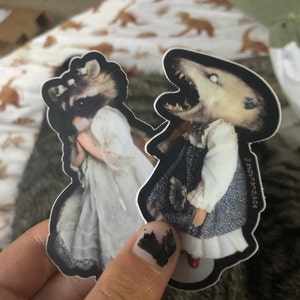 Sticker BUNDLE of 2 Praying Raccoon Angry Opossum Oddity Raccoon ...