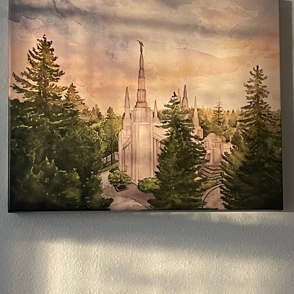 Denver Temple, LDS Temple, Lds Art, Castle Print, Watercolor Temple ...
