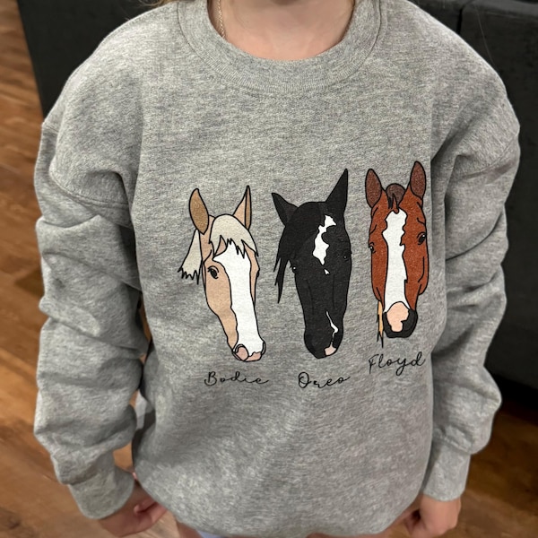 Personalized Equestrian Sweatshirt, Custom Equestrian Gift, Horse Girl ...