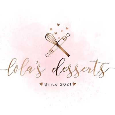 Pink and Rose Gold Bakery Logo, Bakery Branding Kit, Cake Cupcake ...