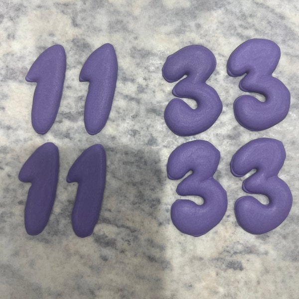 Balloon Numbers Royal Icing Transfer Sheet, Royal Icing Template, Royal ...