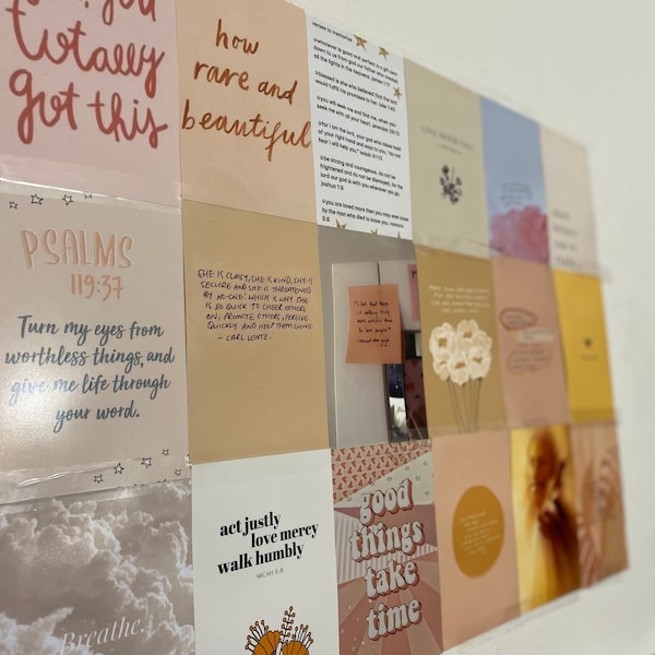 Christian Collage Kit: Soft Color Prints, Bible Verse Decor - Etsy