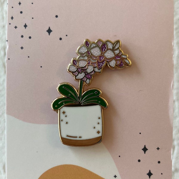 Pot of Orchids Enamel Pin Houseplant Enamel Pin - Etsy