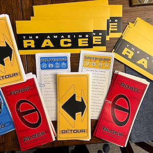 Amazing Race Party Printables DIGITAL Customizable Clue Cards and ...