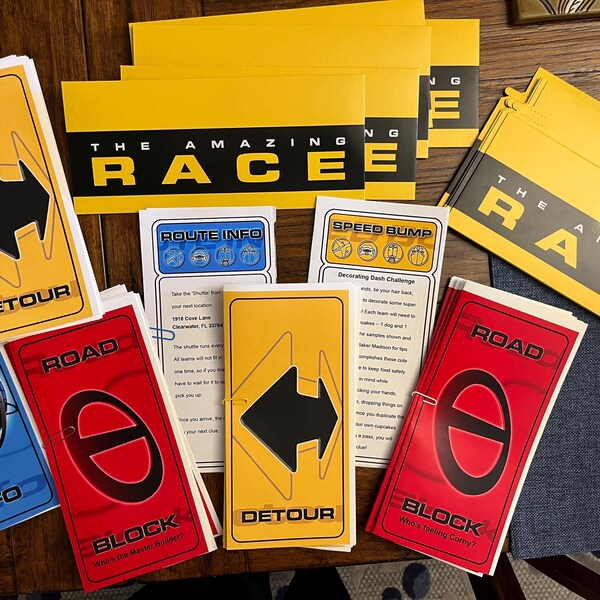 Amazing Race Party Printables - Editable Clue Cards and Invitation ...