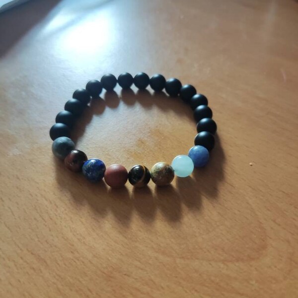 Solar System Bracelet a Parade of Planets Made of Natural Stones ...