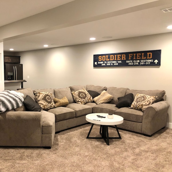 Soldier Field Wood Sign: Hand Painted Chicago Bears Decor - Etsy