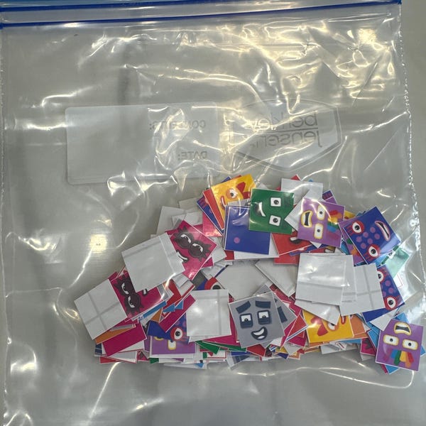 Numberblocks Face Stickers (1-10) for 2cm Mathlinkcube/blocks- A4 ...