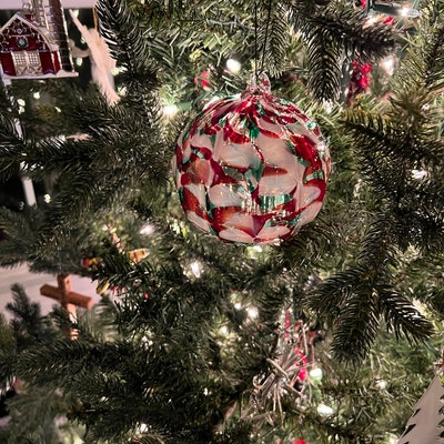 Blush Ruby, Hand Blown Glass Ornament - Etsy