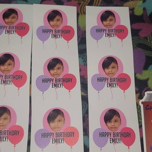 Custom Birthday Stickers, Personalized Stickers, Custom Party Favors ...