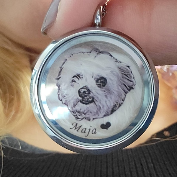 Personalized Keepsake Necklace • Pet Hair Keepsake • Memorial Gifts for ...