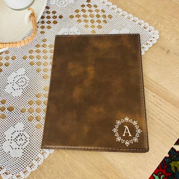 Personalized Leather Binder, Customized Binder, Graduation Gift, Office ...