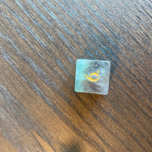Natural Gemstone D6 Die-engraved D6 Dice-dungeons and Dragons Dice-gem ...