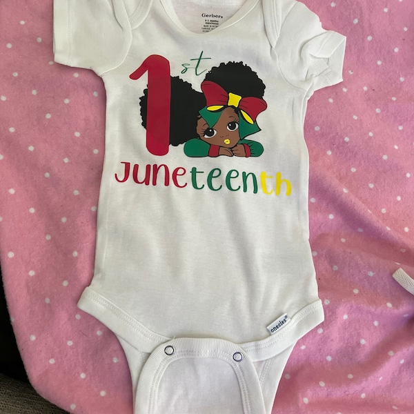 Juneteenth Baby Girl Onesie® - Cute Black African American Kids ...