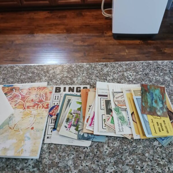 Hand Painted Book Pages | Collage, Vintage Book Pages, Ephemera, Junk ...