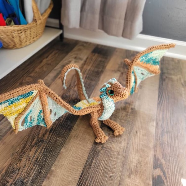 Small Wyvern Crochet Pattern by Crafty Intentions Downloadable DIGITAL ...