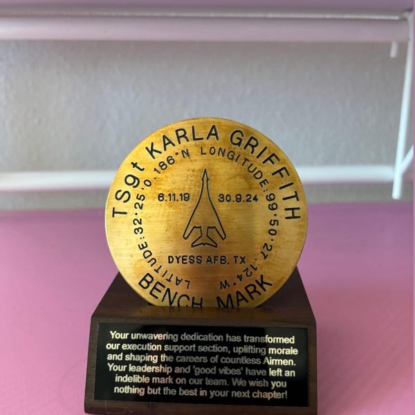 Brass Engraved Benchmark - Etsy