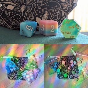 Blue Flower Dnd Dice Set Polyhedral Dice D&D Dice Dungeons - Etsy