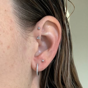 Small Purple Nose Stud 925 Sterling Silver Purple Nose Ring | Etsy