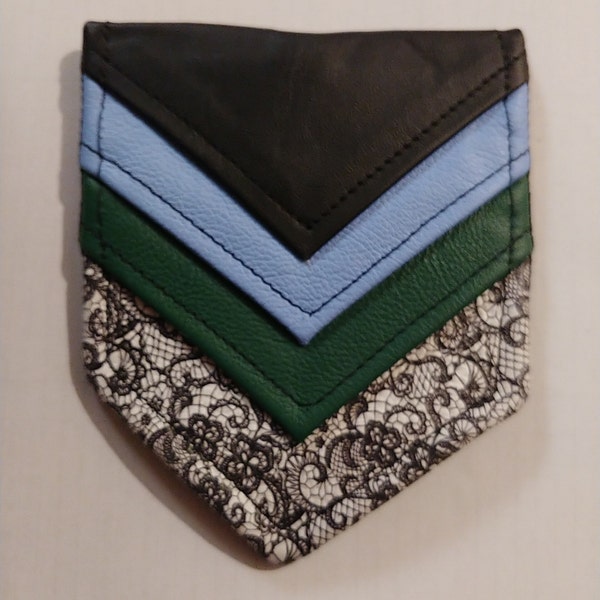 Three Color Layered Leather Pocket Flag Hankie BDSM Kink - Etsy