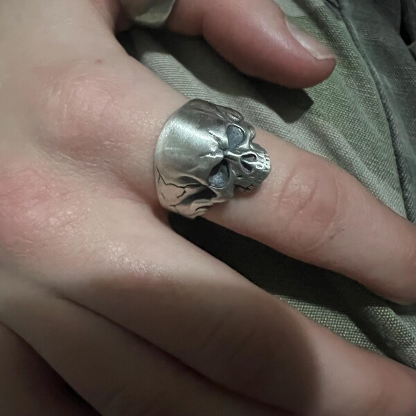 Greek Spartan Warrior Unique Signet Ring for Men in Silver, Vintage ...