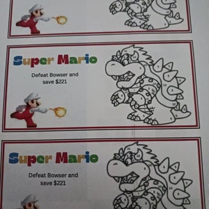 Super Mario Savings Game - Etsy