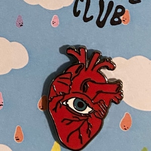EYE HEART YOU Enamel Pin 25mm Black Nickel Plated - Etsy