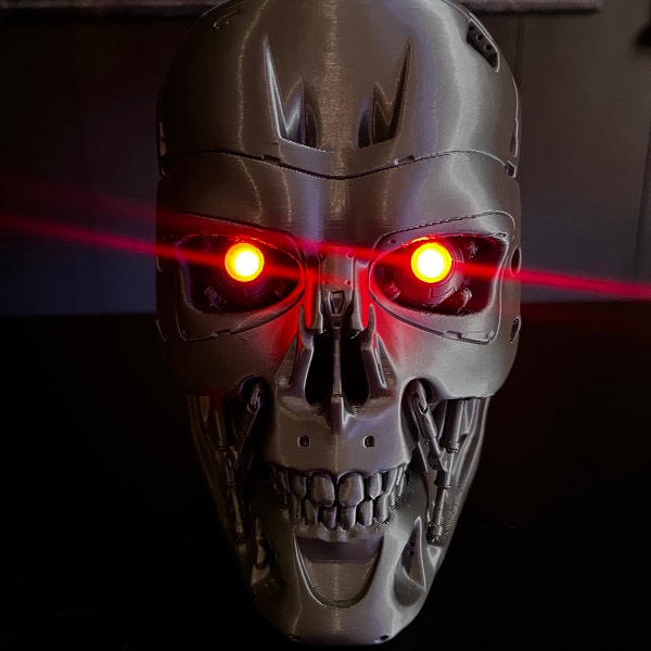 Terminator Endoskeleton Headphone Holder, Skull T-800 LED Bust, Headset ...