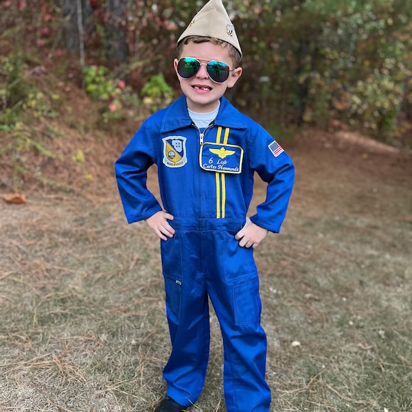 Licensed Blue Angels Youth Flight Suit and Garrison Cap - Etsy