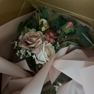 Bridal Bouquet Pampas Gras Boho Wedding Bouquet Bridesmaid | Etsy