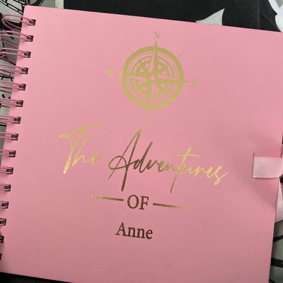 21st Birthday Black Scrapbook Photo Album With Gold Script Present ...