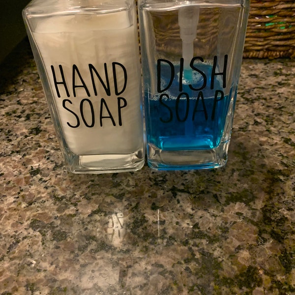 Hand Soap Dish Soap Labels - Vinyl Decal Sticker Cute Kitchen - Etsy